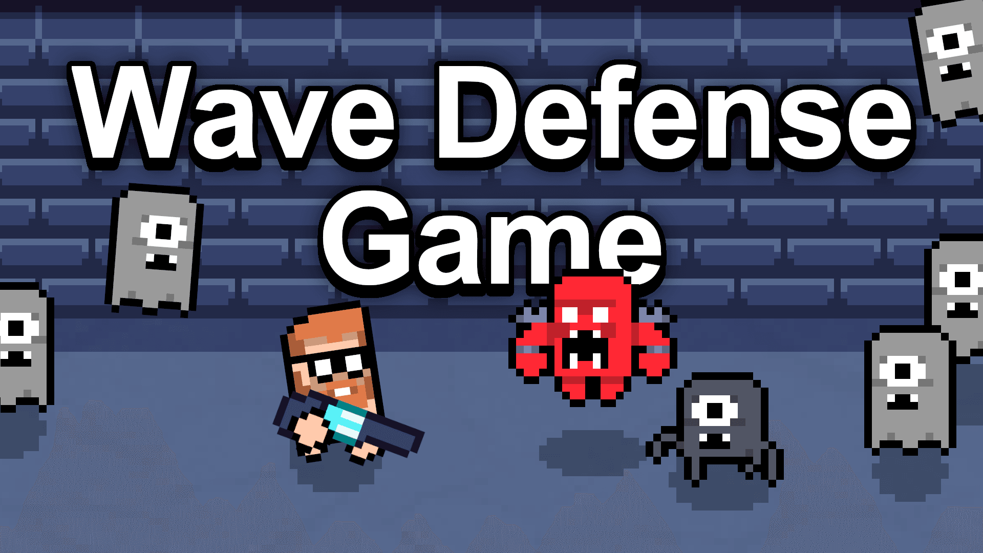 Wave defense shooter - a game example from the GDevelop game making app | GDevelop