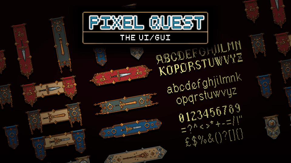 2D Pixel Quest - UI - a premium asset pack to build games with GDevelop ...