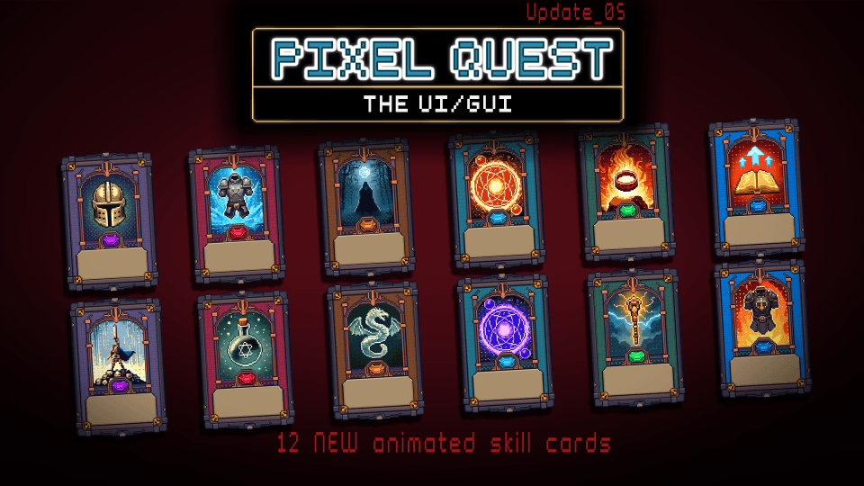 2D Pixel Quest - UI - a premium asset pack to build games with GDevelop ...