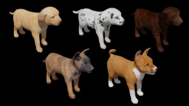 3D Dog Puppies - a premium asset pack to build games with GDevelop ...