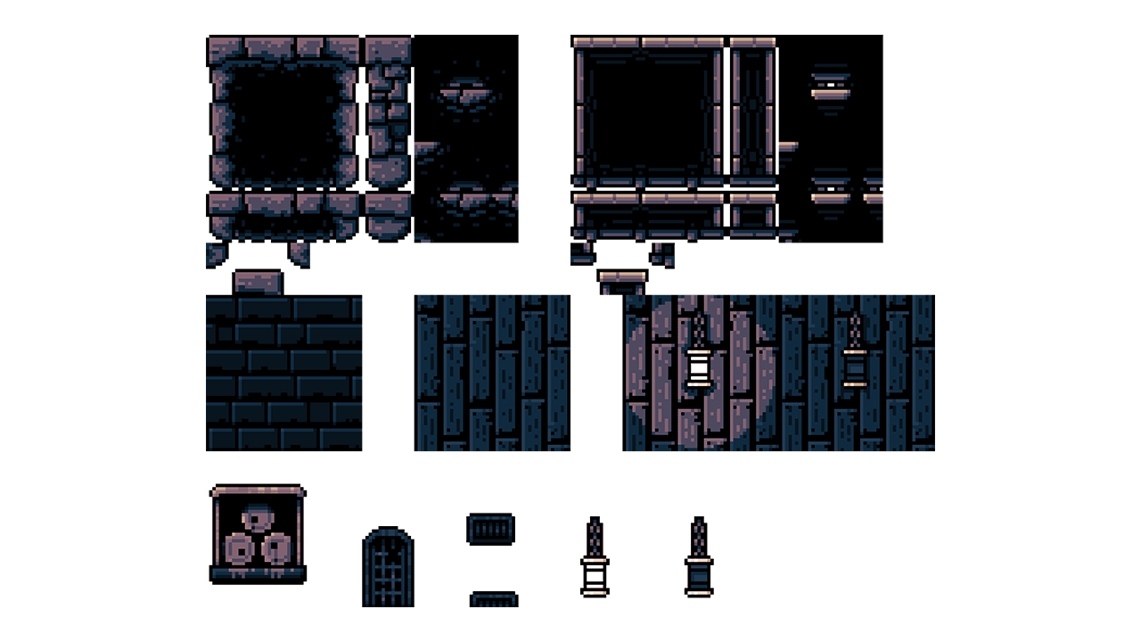 Dungeon Castle Stone and Plank Tilesets - a premium asset pack to build ...