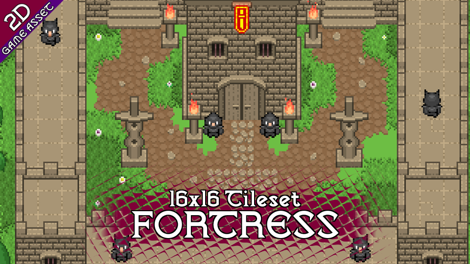 Fortress Tileset - a premium asset pack to build games with GDevelop ...