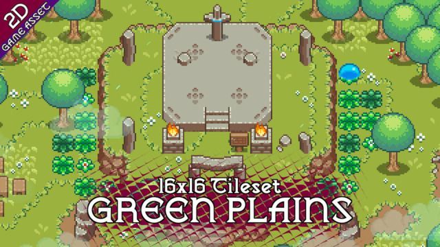 Green Plains Tileset - a premium asset pack to build games with ...