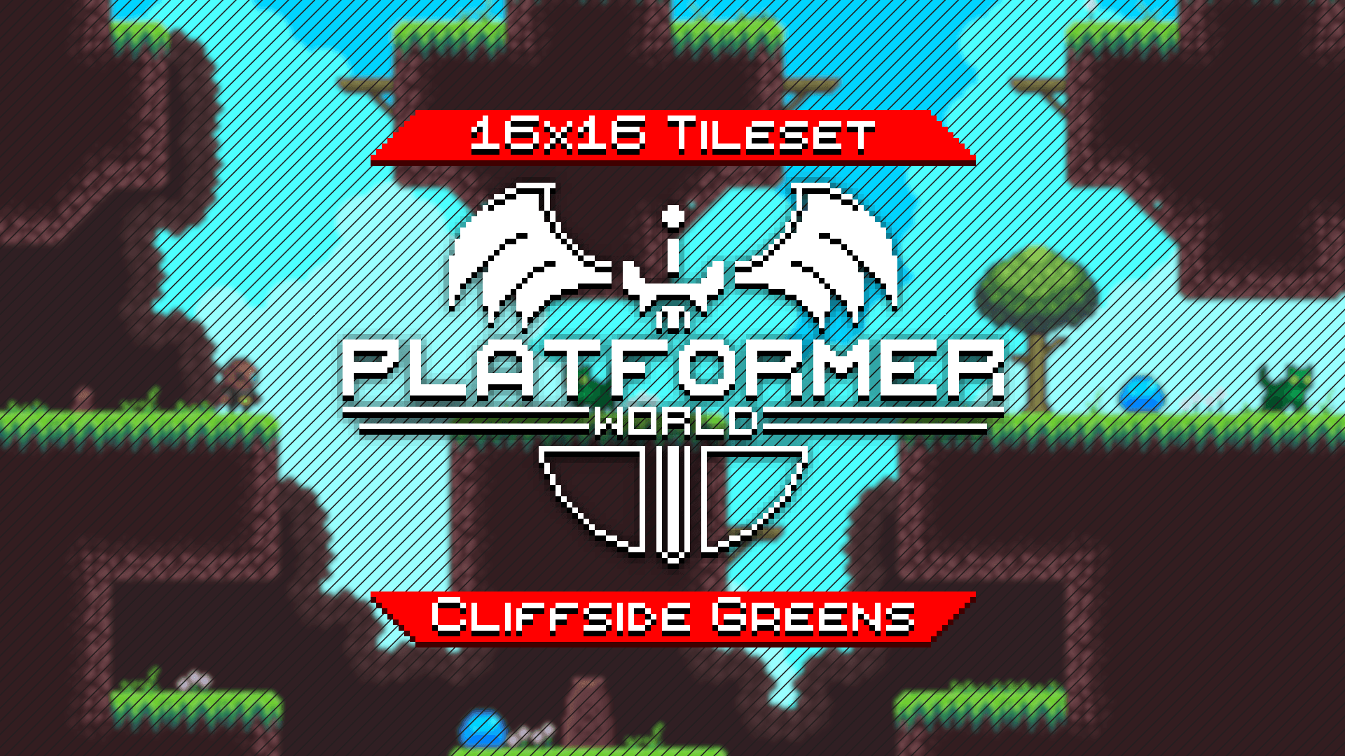Platformer World Cliffside Greens - a premium asset pack to build games ...