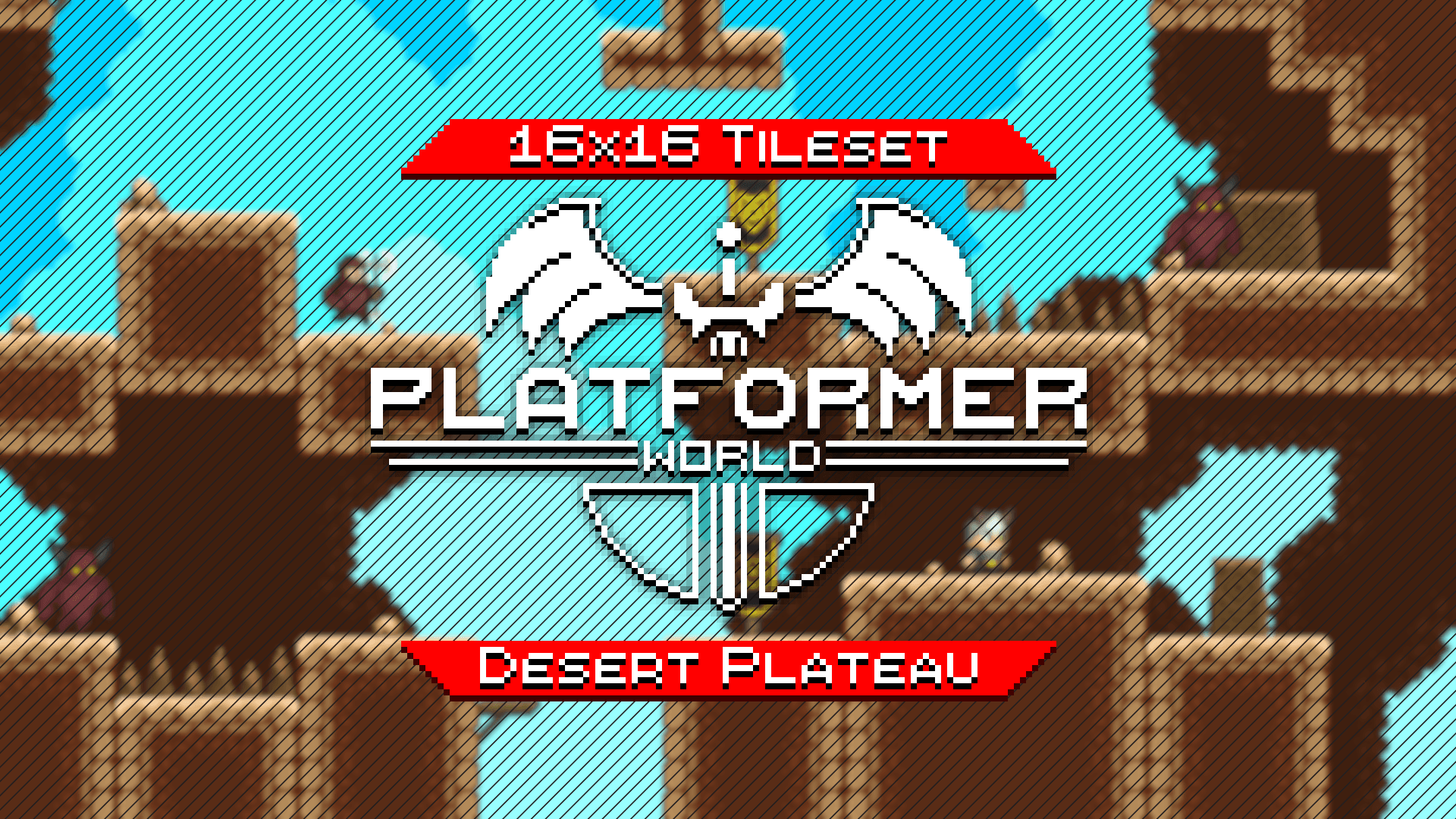 Platformer World Desert Plateau - a premium asset pack to build games ...