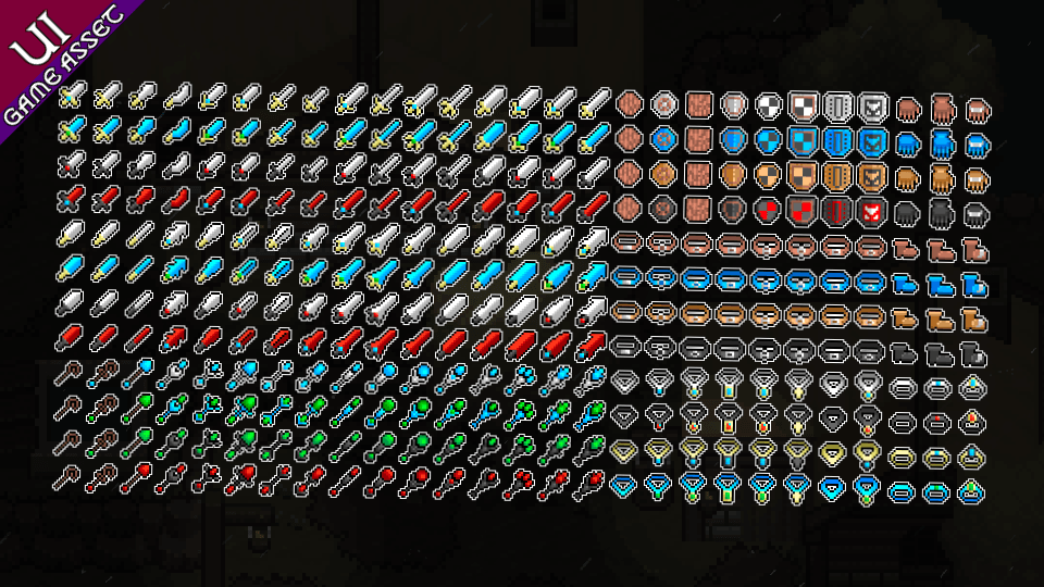 Rogue Adventure Item Icons - a premium asset pack to build games with ...