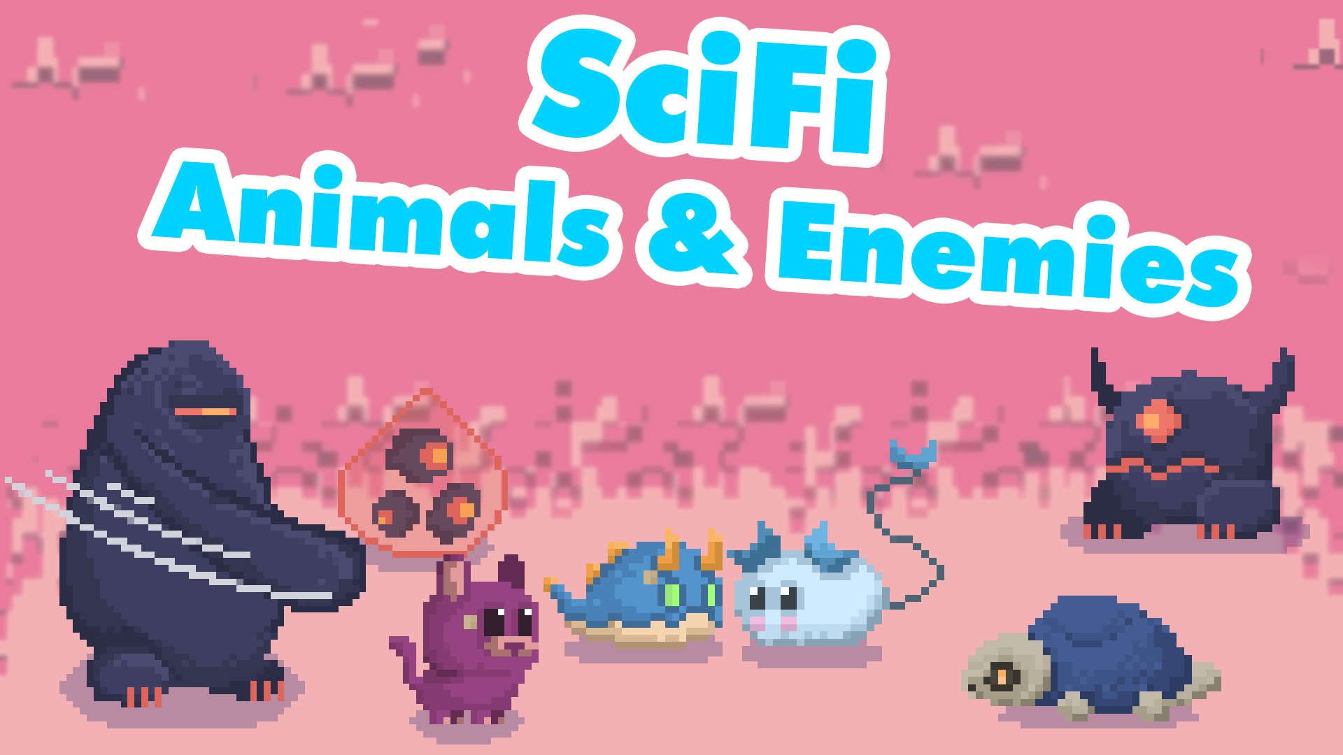 Sci-Fi Space Village Animals And Enemies - a premium asset pack to ...