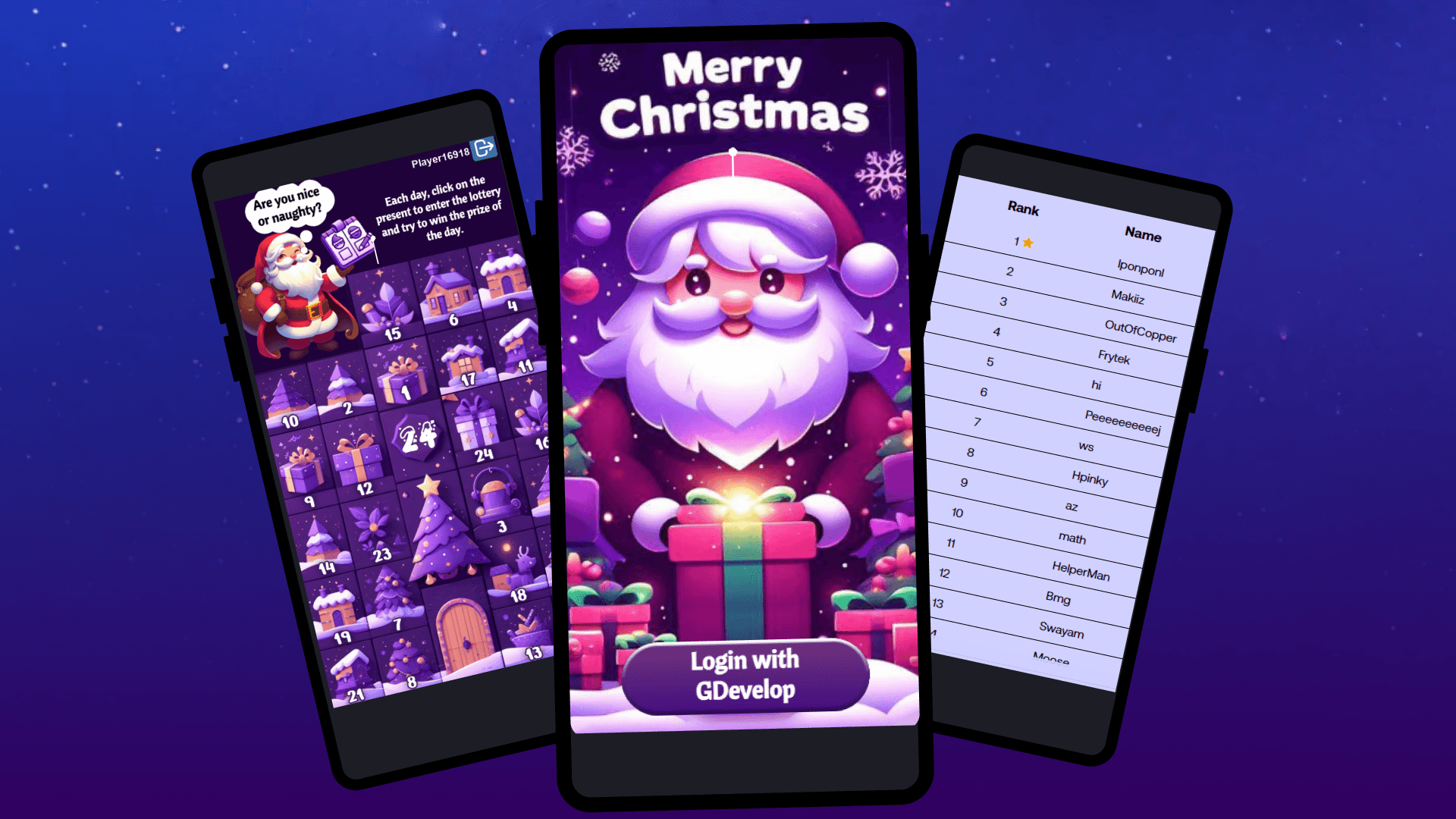 Advent Calendar - a premium game template for GDevelop. | GDevelop