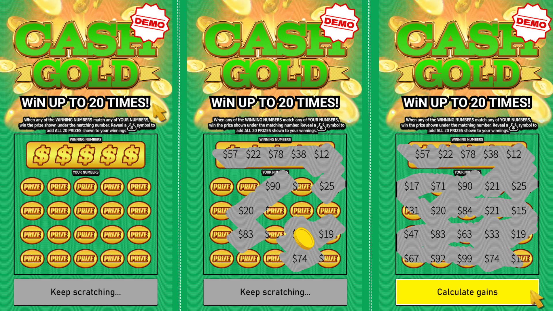 Scratch Lottery Ticket - a premium game template for GDevelop. | GDevelop